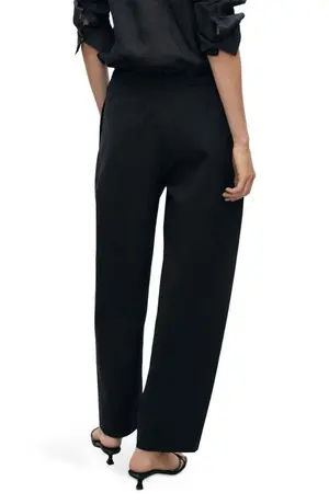 Mango Pull-on Stretch Cotton Pants