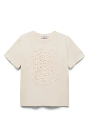 Mango Crochet Cotton T-shirt
