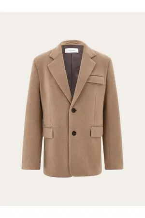 FERRAGAMO Jersey Interlock Blazer - Natural