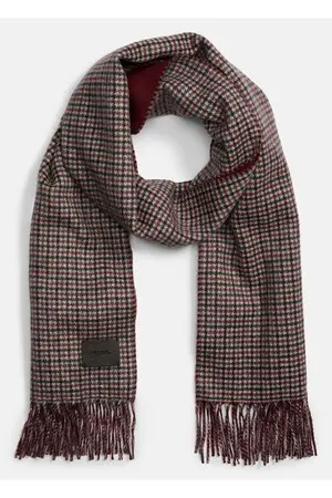 Vince Micro-houndstooth Cashmere Scarf - Natural