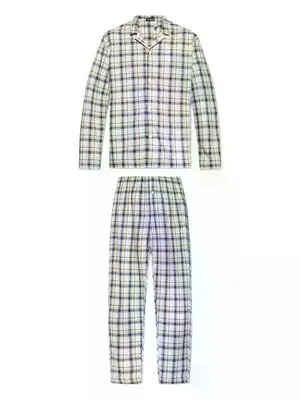 Hanro Checked Pyjama Set - Neutrals