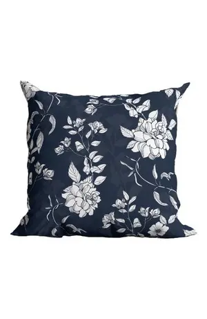 WINTERBORNE DECOR Navy Floral Pillow In Pembroke - Blue