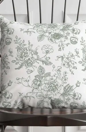 WINTERBORNE DECOR Floral Toile Pillow