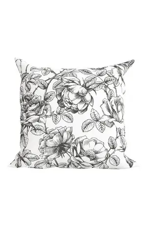 WINTERBORNE DECOR And White Floral Pillow - Black