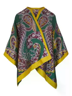 Etro Paisley-motif Cape - Green