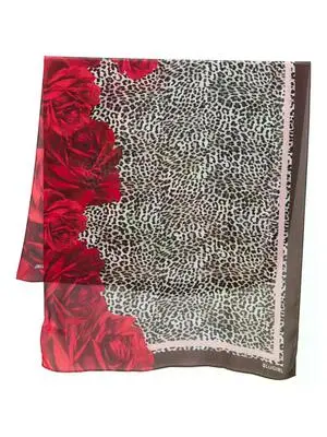 BLUGIRL Floral Animal-print Scarf