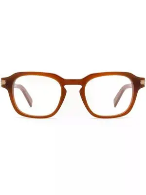 Zegna Square Frame Glasses - Brown