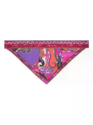Emilio Pucci Orchidee-print Triangle Scarf Pink