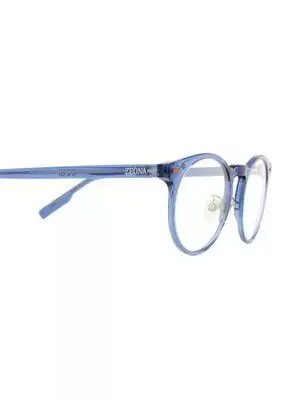 Zegna Round Frame Eyeglasses - Blue