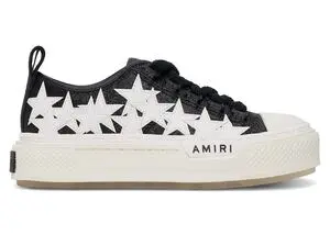 Amiri Stars Court Low Glitter Sneakers - Black