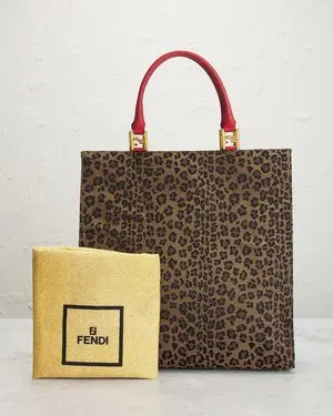 FWRD RENEW Fendi Leopard Print Tote Bag - Brown