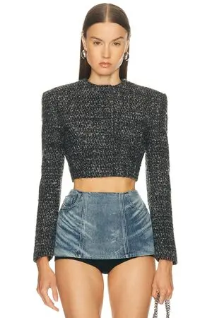 DIESEL Cropped Tweed Jacket