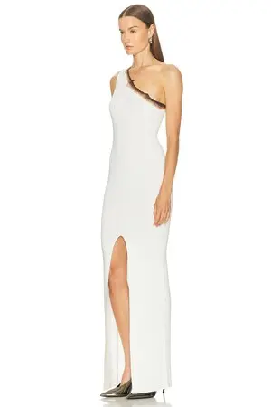 GRACE LING Flame One Shoulder Maxi Dress