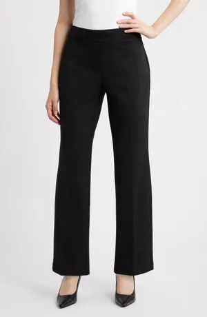 KASPER Faux Suede Pull-on Pants