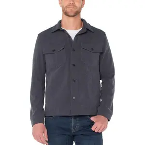LIVERPOOL Stretch Corduroy Overshirt - Dark Grey