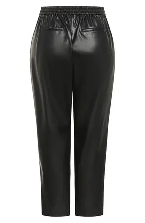 City Chic Mia Faux Leather Straight Leg Pants