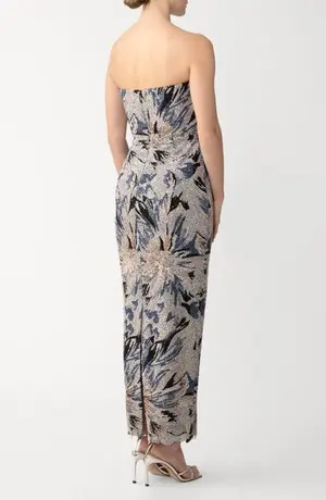 SAU LEE Meryl Strapless Sequin Gown