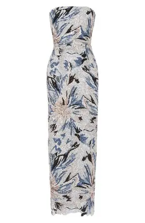 SAU LEE Meryl Strapless Sequin Gown