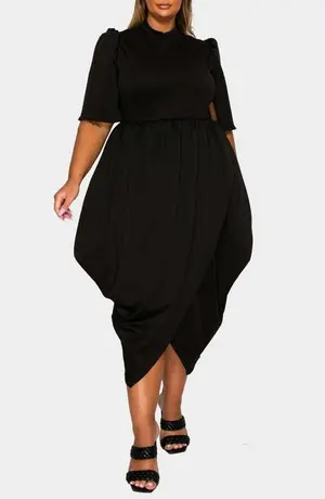 L I V D Aesira Tulip Hem Maxi Dress - Black