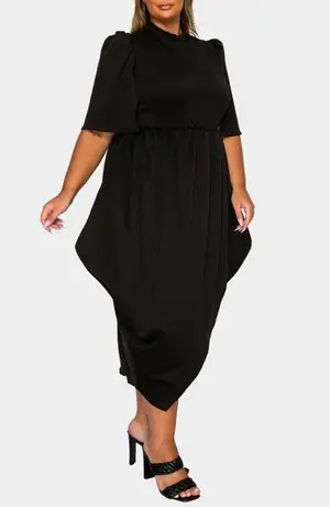 L I V D Aesira Tulip Hem Maxi Dress - Black