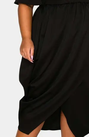 L I V D Aesira Tulip Hem Maxi Dress - Black