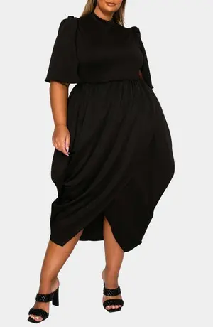 L I V D Aesira Tulip Hem Maxi Dress - Black