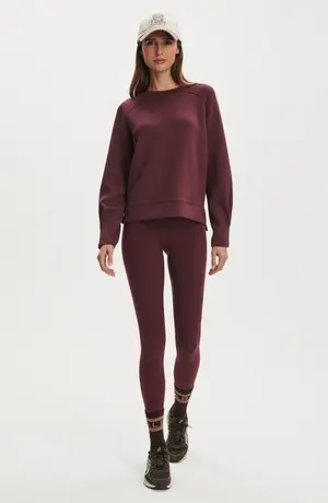 Varley Zosia Midlayer Crewneck Sweatshirt - Sassafras