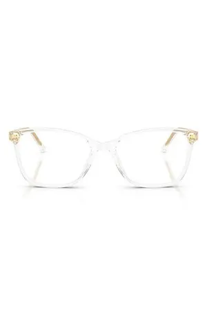 Dolce & Gabbana 54mm Rectangular Eyeglasses - Crystal /demo Lens