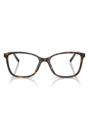Dolce & Gabbana 54mm Rectangular Eyeglasses - Havana/demo Lens