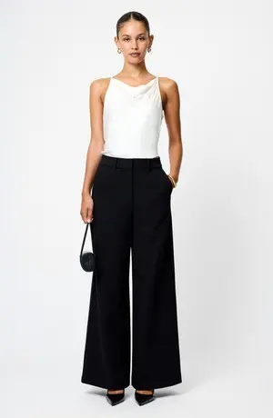 French Connection Azra Wide Leg Twill Pants
