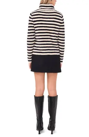 Vince Camuto Striped Turtleneck Sweater