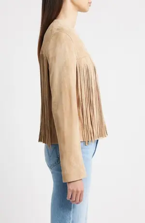 Fleurette Suede Fringe Jacket