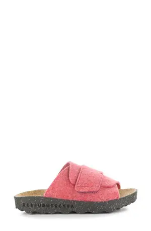 Fly London Clavi Wool Felt Slide Sandal - Ruby Red