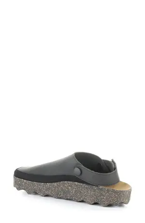 Fly London Platform Slingback Clogs - 000 Black Eco Nubuck