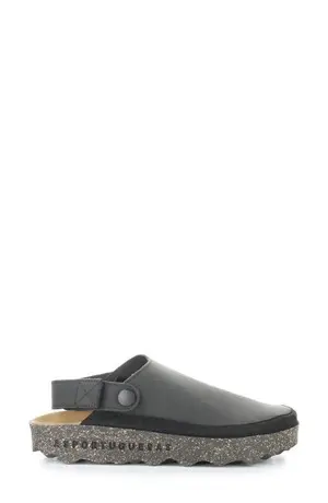 Fly London Platform Slingback Clogs - 000 Black Eco Nubuck