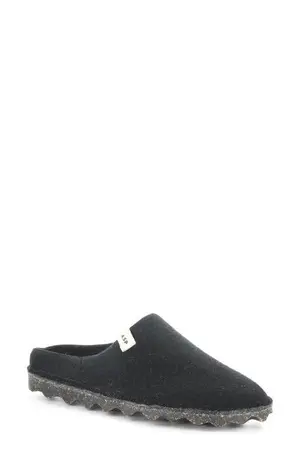 Fly London Natura Wool Felt Mule - Black