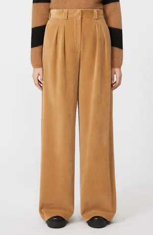 MM BY MAX MARA Henry Cotton Blend Corduroy Wide Leg Pants