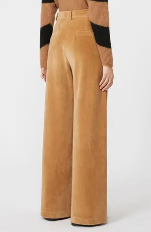 MM BY MAX MARA Henry Cotton Blend Corduroy Wide Leg Pants
