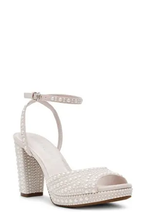 Anne Klein Vanna Platform Sandals - Bone
