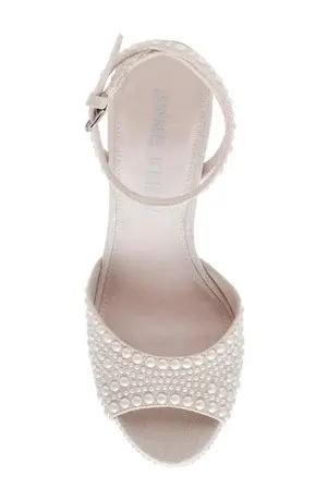 Anne Klein Vanna Platform Sandals - Bone