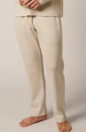 LEISURE LAB Cozy Cotton Sweatpants - Marshmellow