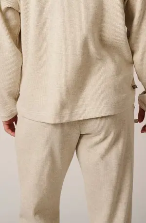 LEISURE LAB Cozy Cotton Sweatpants - Marshmellow