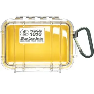 PELICAN 1010 Micro Case For Iphone, Cell Phone, Gopro, Camera - Yellow/clear