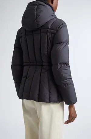 Moncler Estom Vertical Quilted Hooded Down Jacket - Black