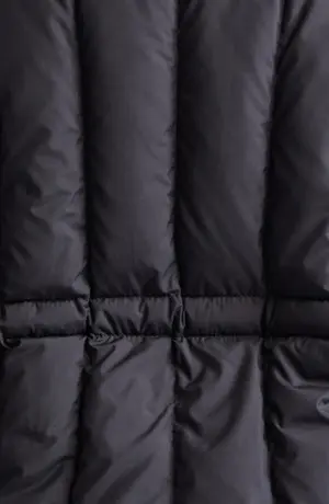 Moncler Estom Vertical Quilted Hooded Down Jacket - Black