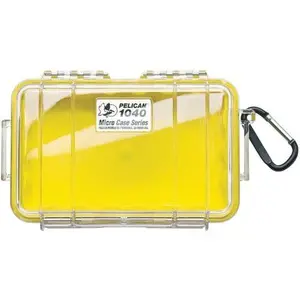 PELICAN 1040 Micro Case For Iphone, Cell Phone, Gopro, Camera - Yellow/clear
