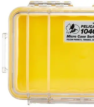 PELICAN 1040 Micro Case For Iphone, Cell Phone, Gopro, Camera - Yellow/clear