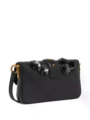 Pinko Flower-embellished Leather Love Bag