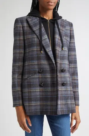 Veronica Beard Oria Plaid Dickey Jacket