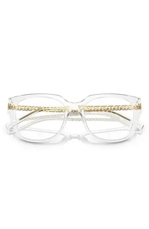 Dolce & Gabbana 53mm Square Optical Eyeglasses - Crystal/demo Lens